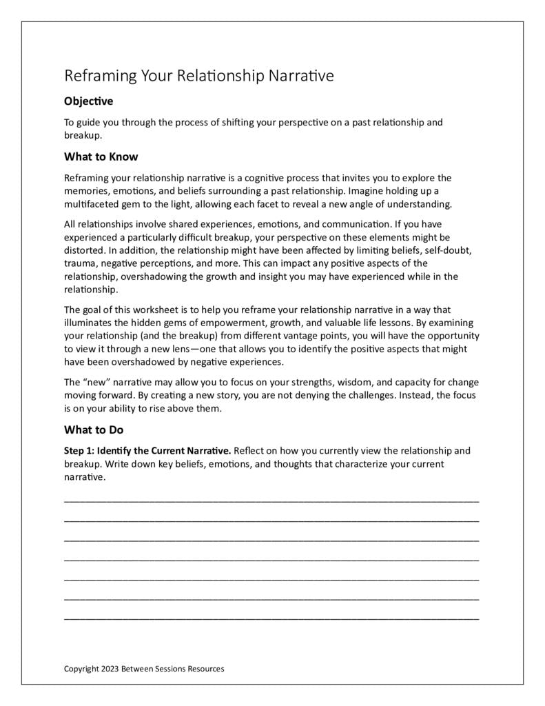 Reframing Your Relationship Narrative The Counseling Store