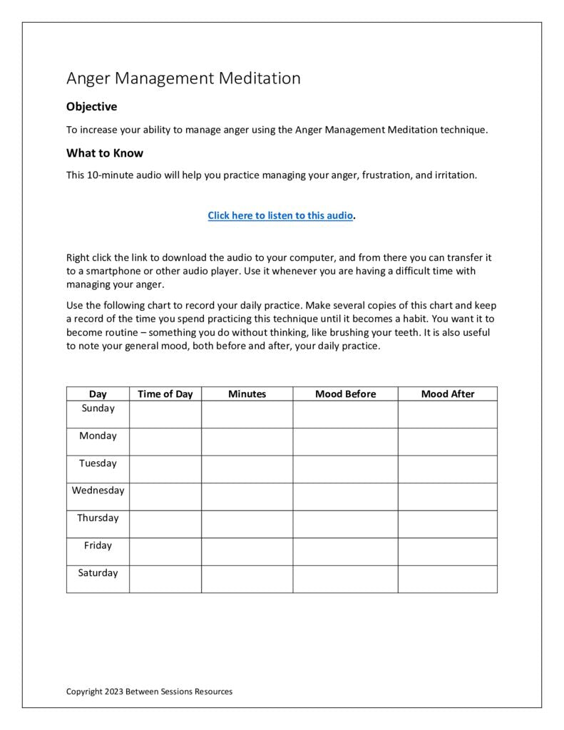 Anger Management Meditation – The Counseling Store