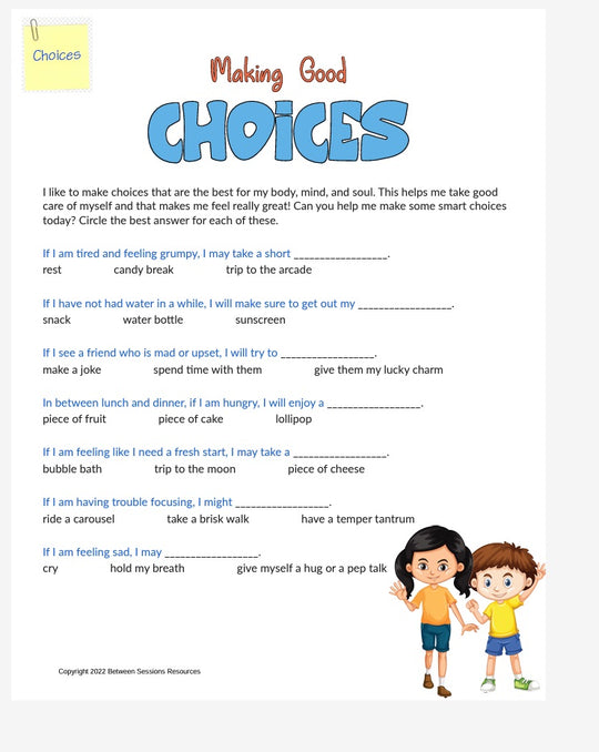 Making Good Choices (children) – The Counseling Store