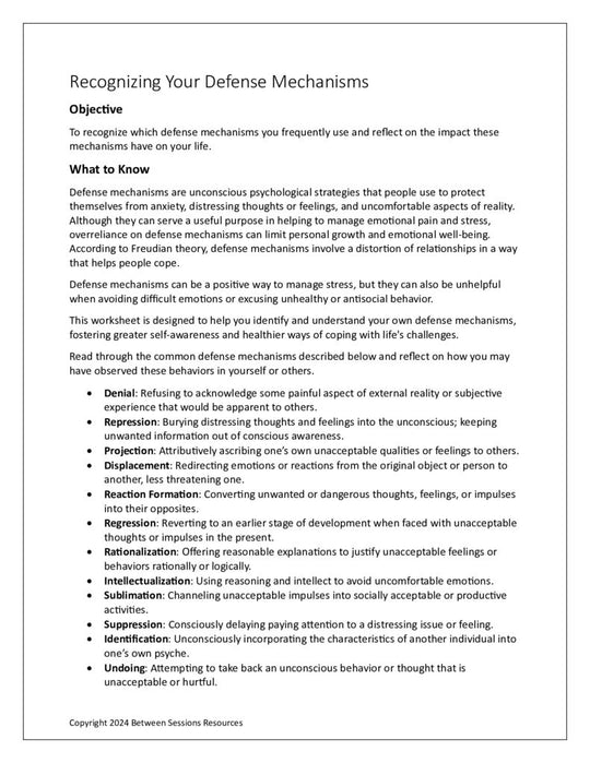 Recognizing Your Defense Mechanisms – The Counseling Store