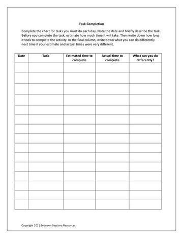 Task Completion – The Counseling Store