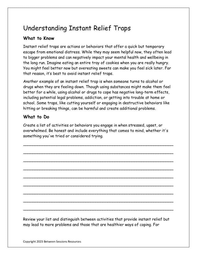 Understanding Instant Relief Traps – The Counseling Store
